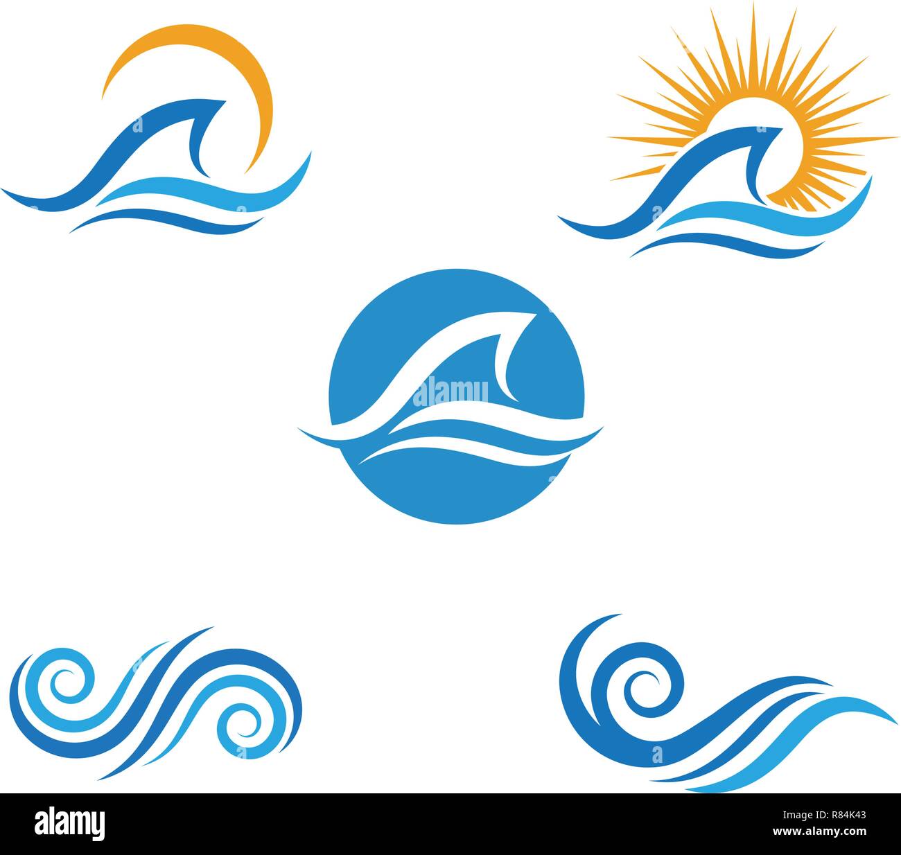 Water wave icon vector illustration design logo Stock Vector Image ...