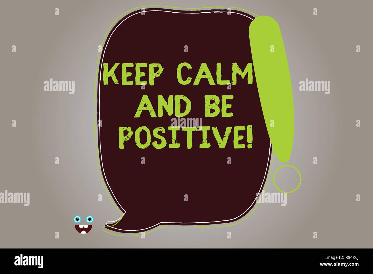 Conceptual hand writing showing Keep Calm And Be Positive. Business ...
