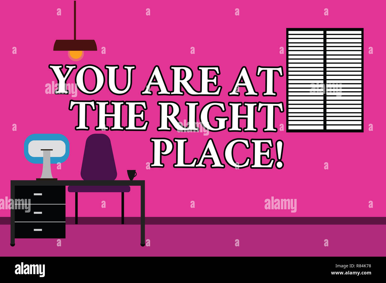 Word writing text You Are At The Right Place. Business concept for ...