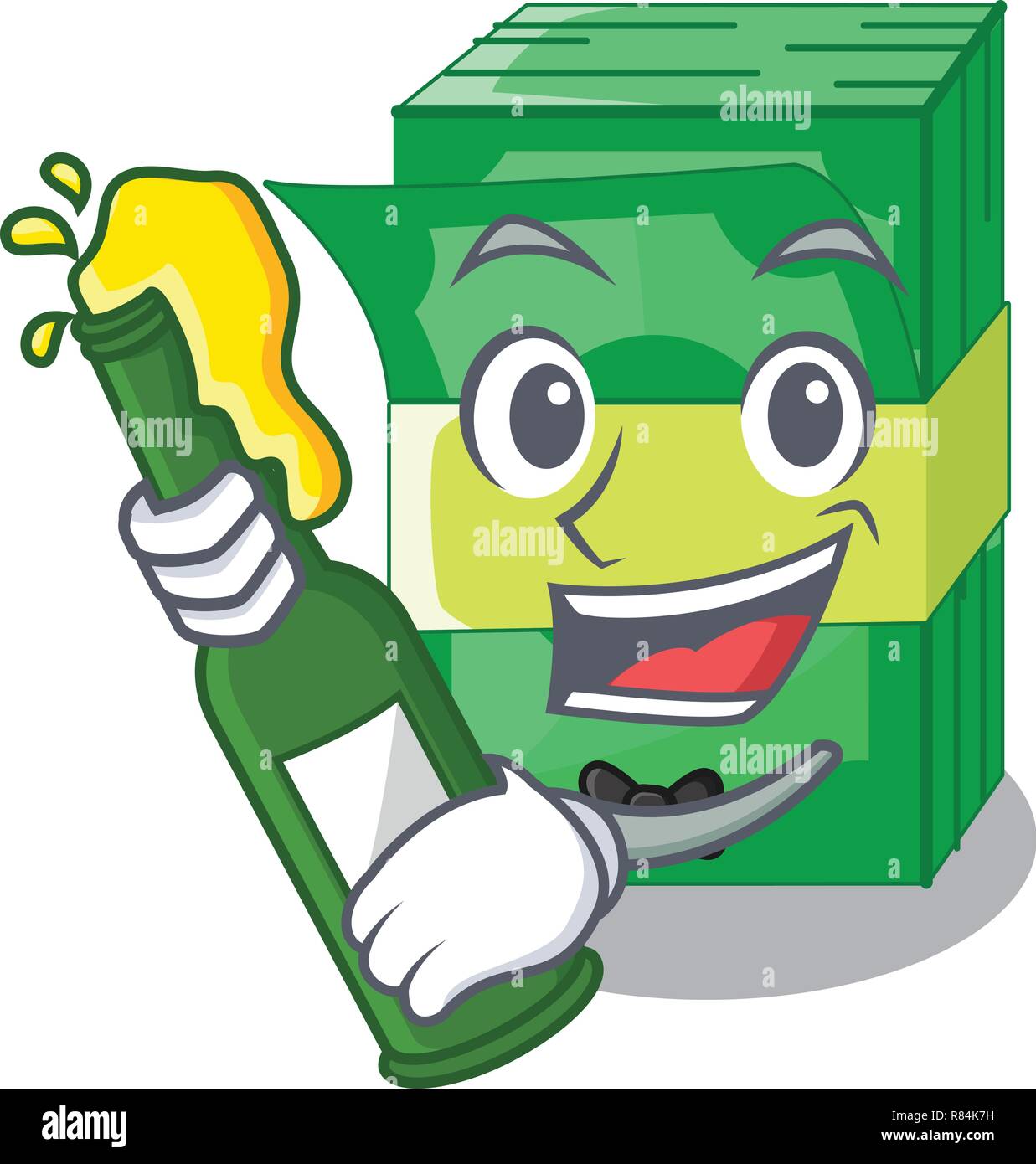 With beer set money in packing bundles cartoon Stock Vector Image & Art ...