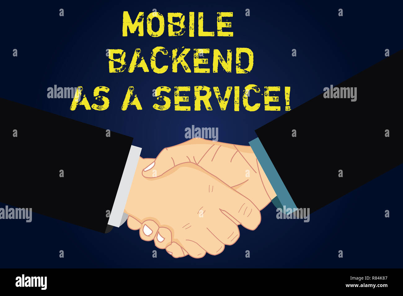 Handwriting Text Writing Mobile Backend As A Service Concept Meaning