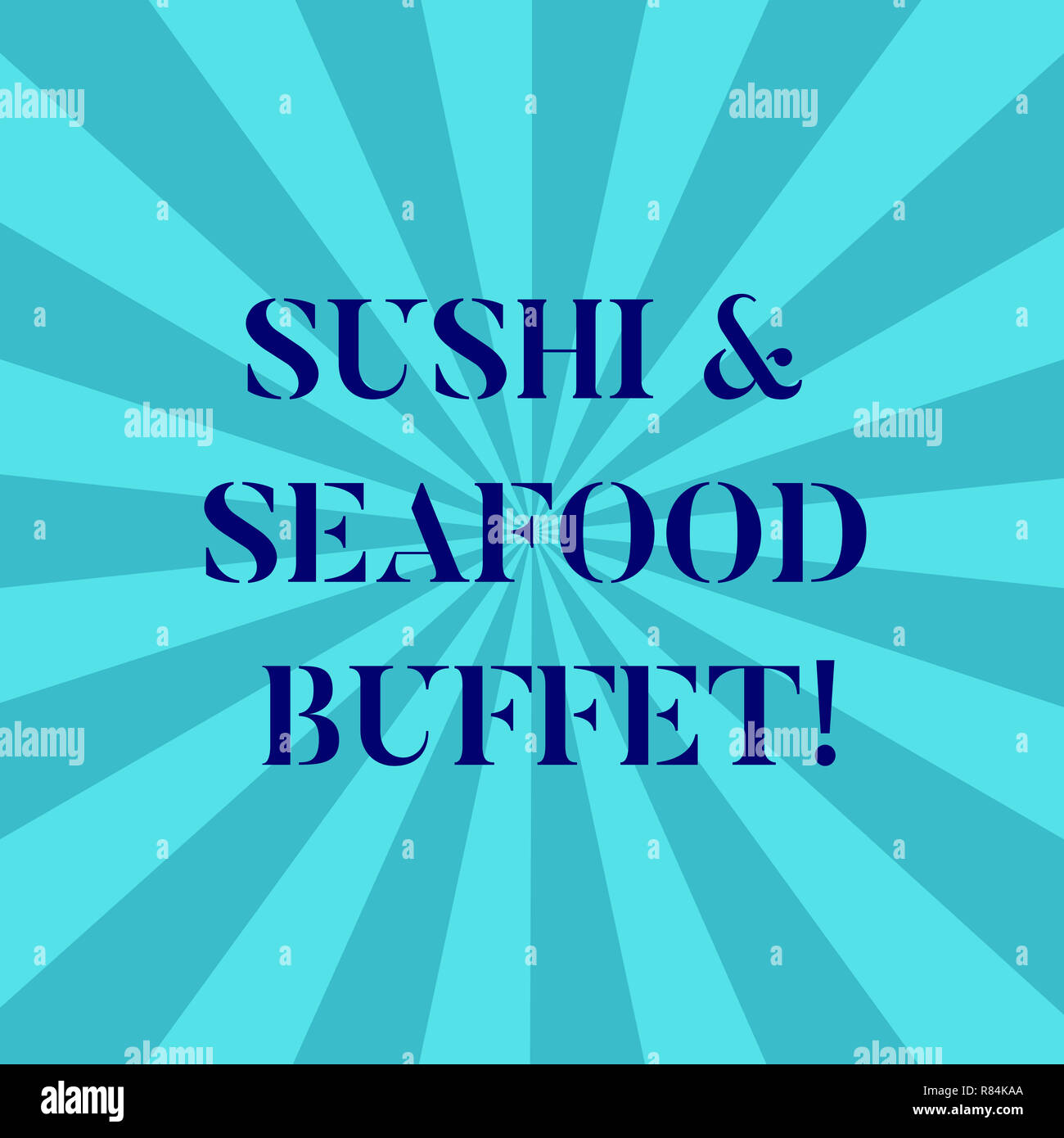 Word writing text Sushi And Seafood Buffet. Business concept for ...