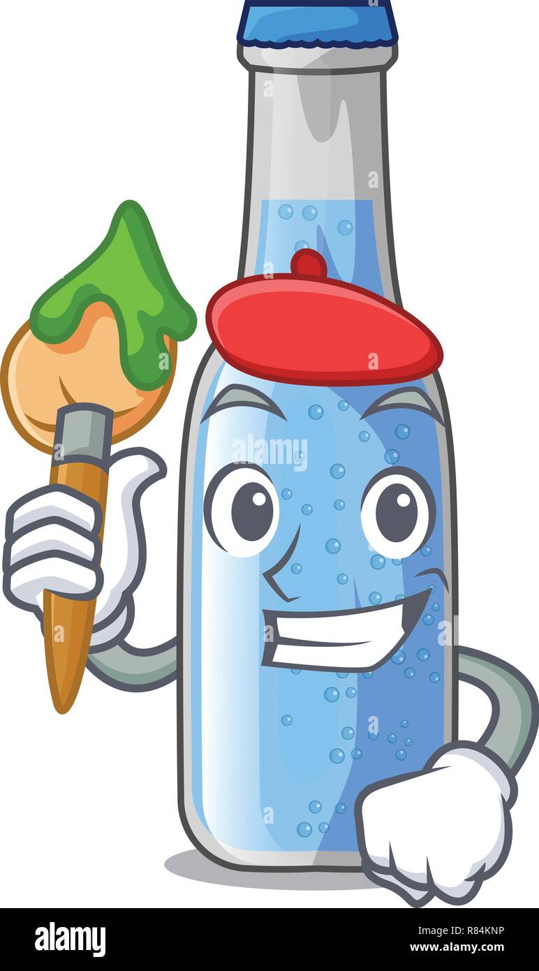Artist soda water and ice cubes cartoon Stock Vector Image & Art - Alamy