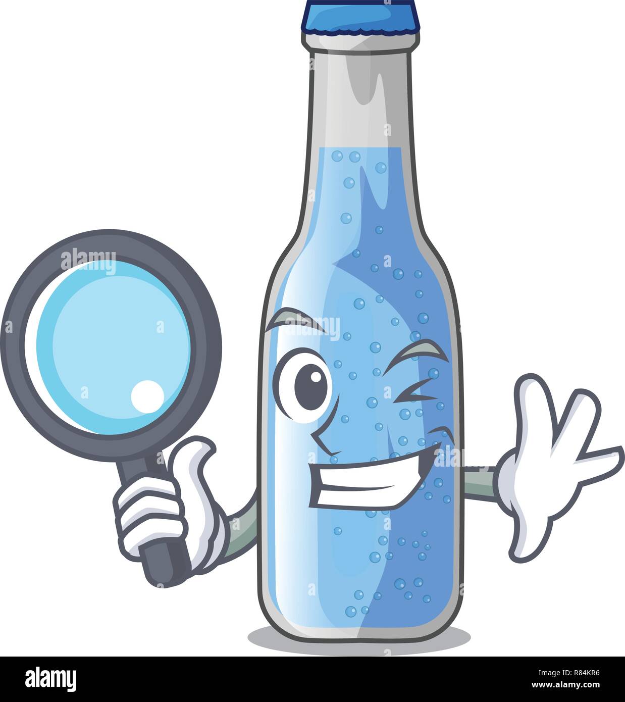Detective soda water bottle near cartoon table Stock Vector Image & Art ...