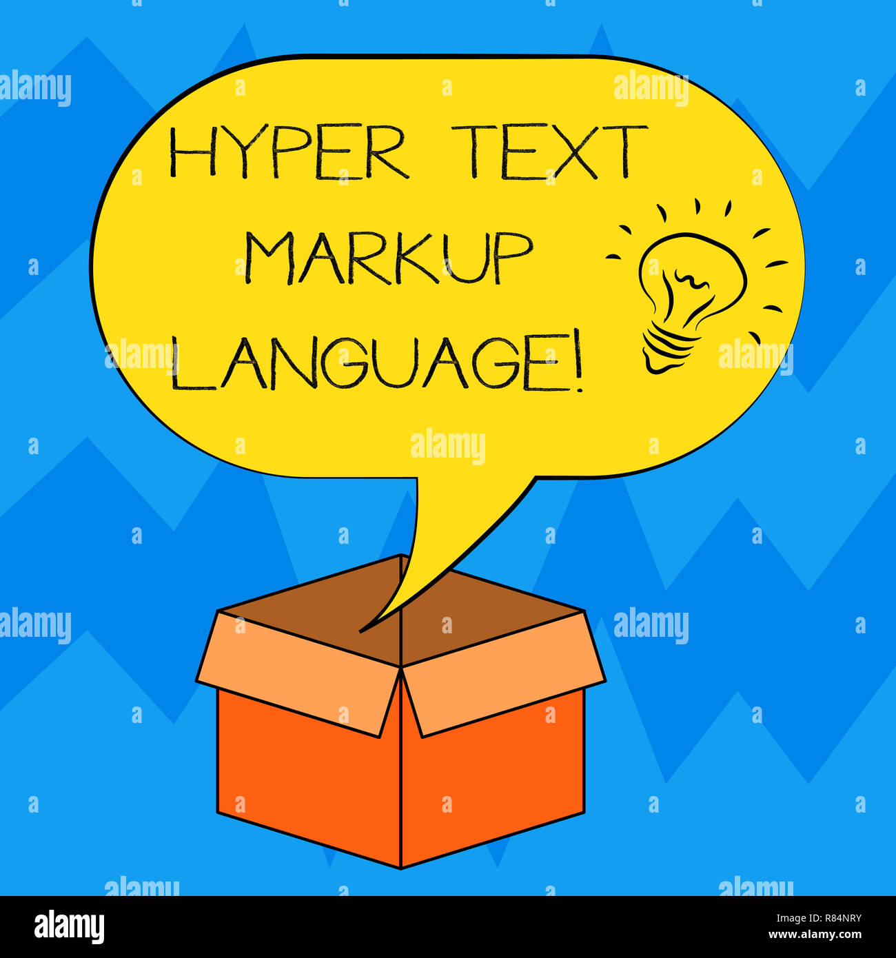 Text sign showing Hyper Text Markup Language. Conceptual photo Standard languages for the ...