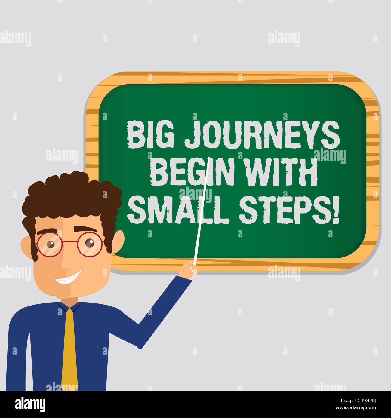Handwriting text Big Journeys Begin With Small Steps. Concept meaning ...