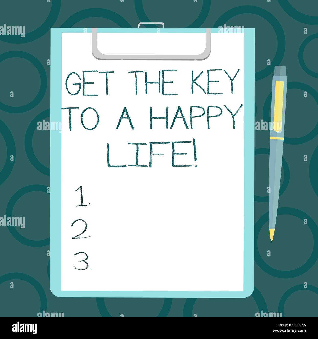 Writing note showing Get The Key To A Happy Life. Business photo ...