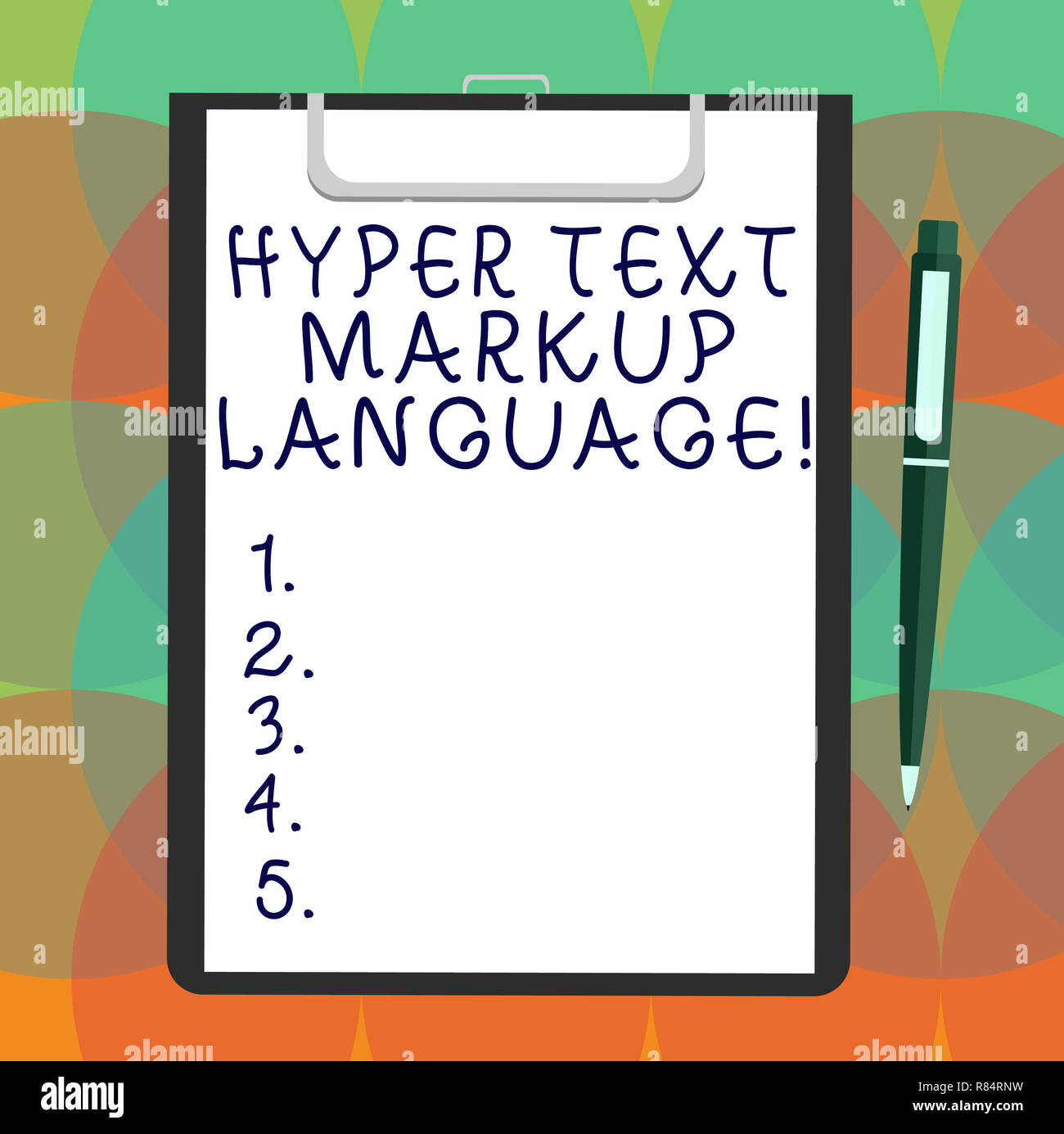 Word writing text Hyper Text Markup Language. Business concept for Standard languages for the ...
