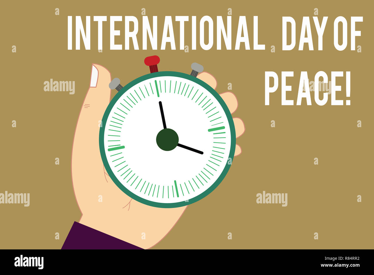 Writing note showing International Day Of Peace. Business photo ...