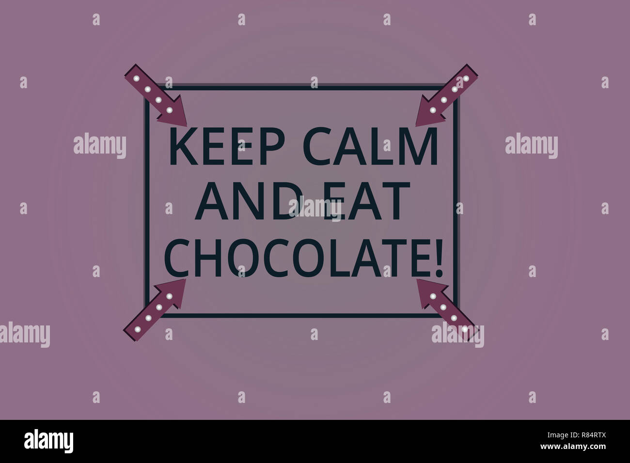 Handwriting text Keep Calm And Eat Chocolate. Concept meaning ...