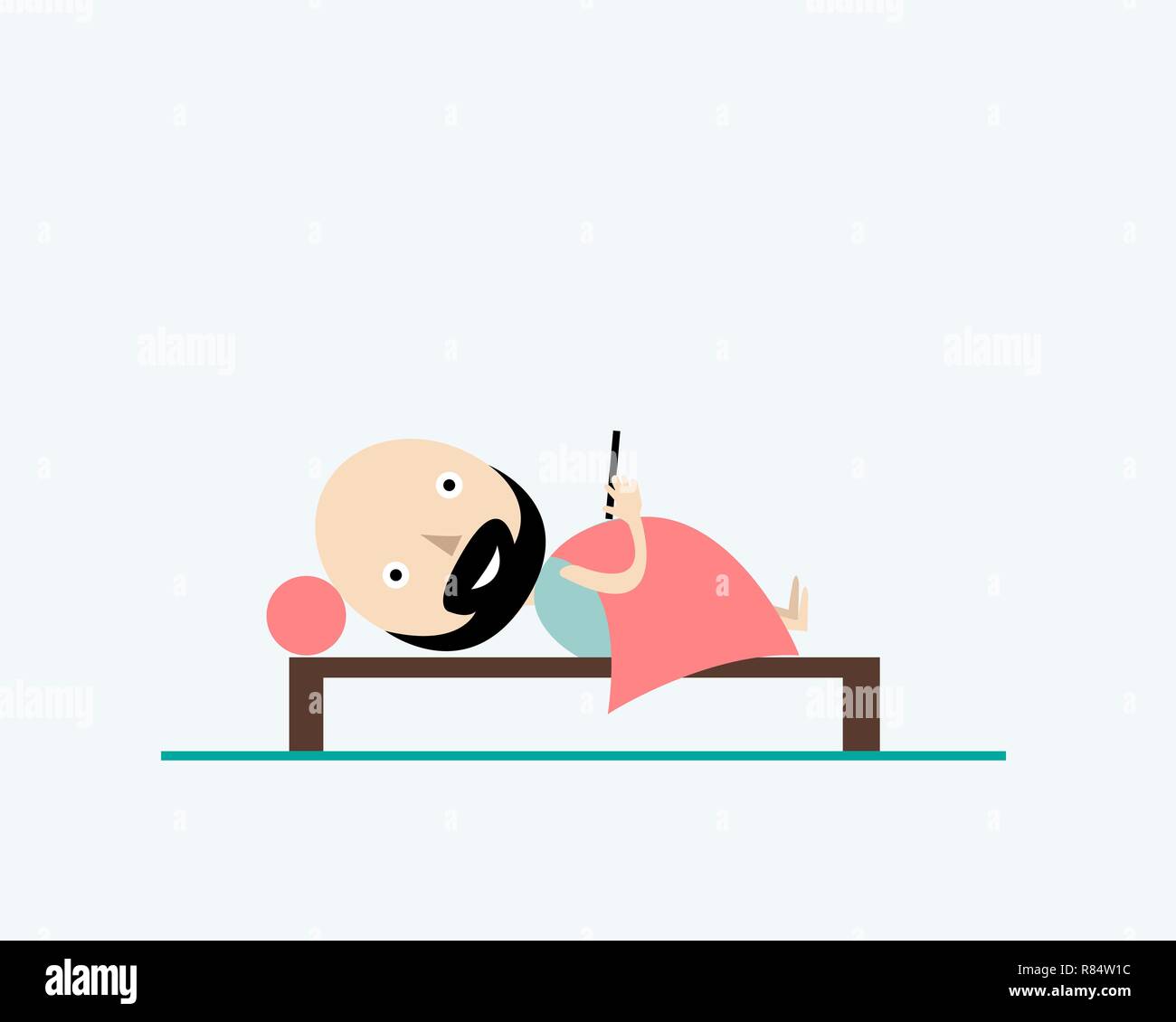 Asleep in bed adult Stock Vector Images - Alamy
