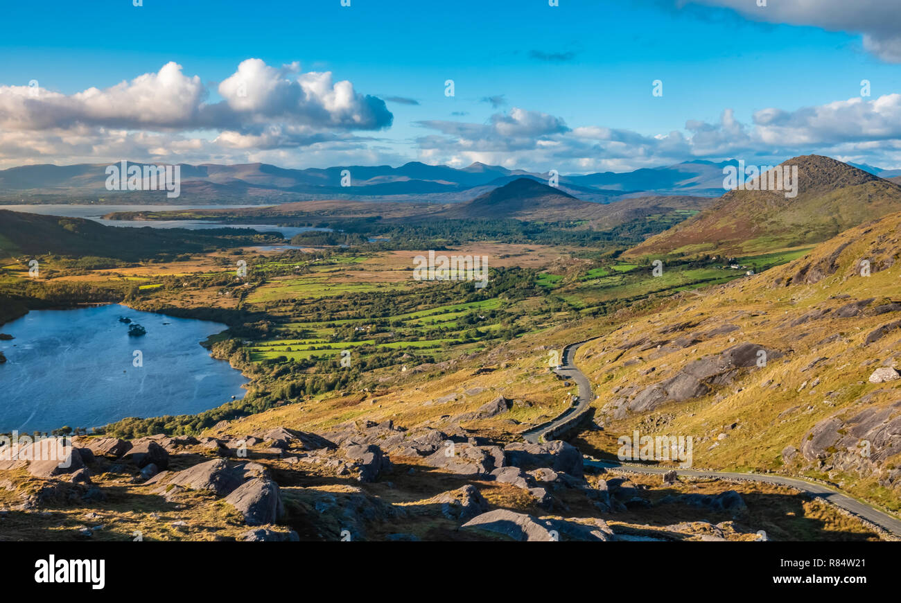Glanmore Lake, along the Ring of Beara, relatively unexplored and less ...