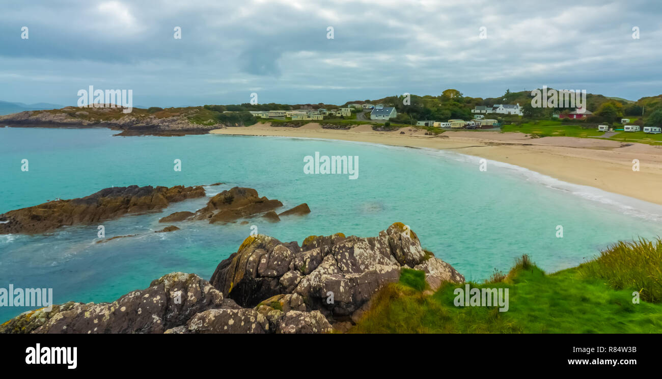 Rocky remote beaches near Castlecove, Ring of Kerry, County Kerry ...