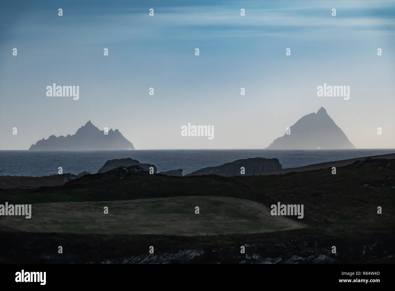 Spectacular views of the rugged West Irish Atlantic Coast from Valentia ...
