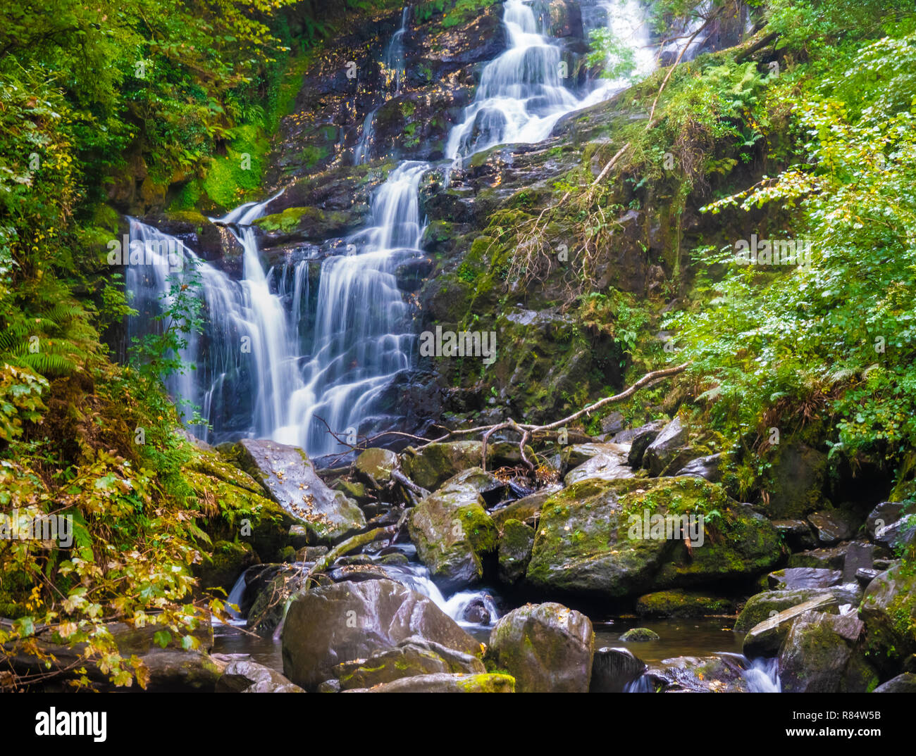 Torc waterfall, Killarney National Park, County Kerry, Ireland Stock ...