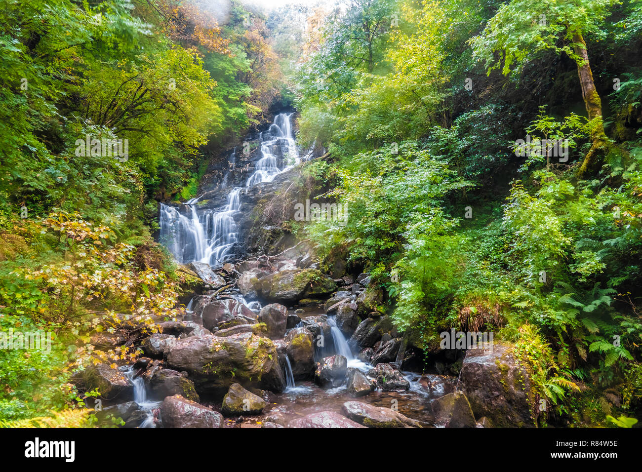 Torc waterfall, Killarney National Park, County Kerry, Ireland Stock ...