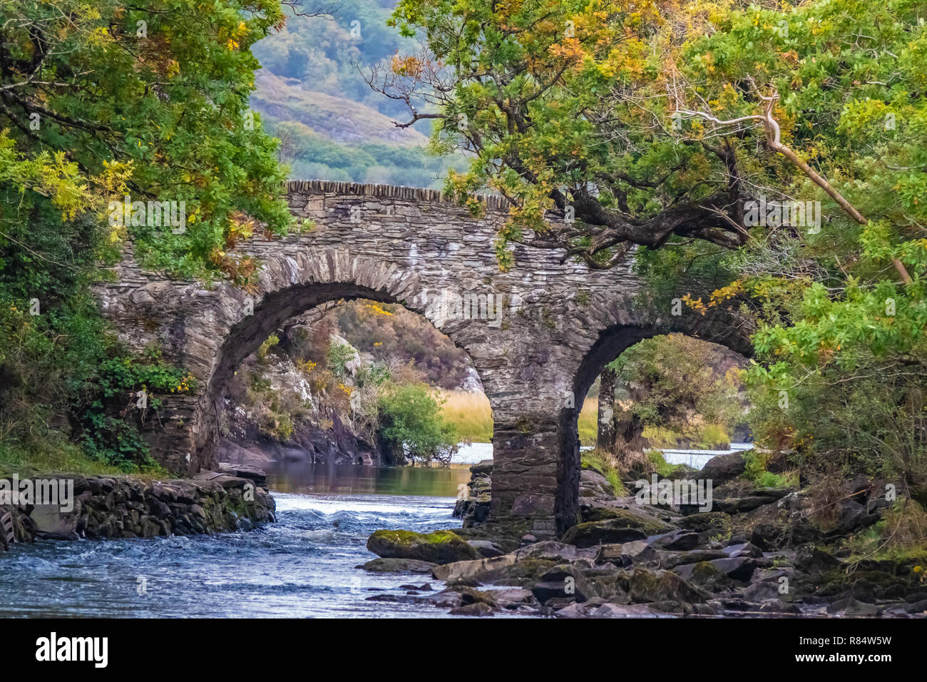 Old Weir Bridge Meeting Of The Waters Where The Three Killarney Lakes Upper Muckross And