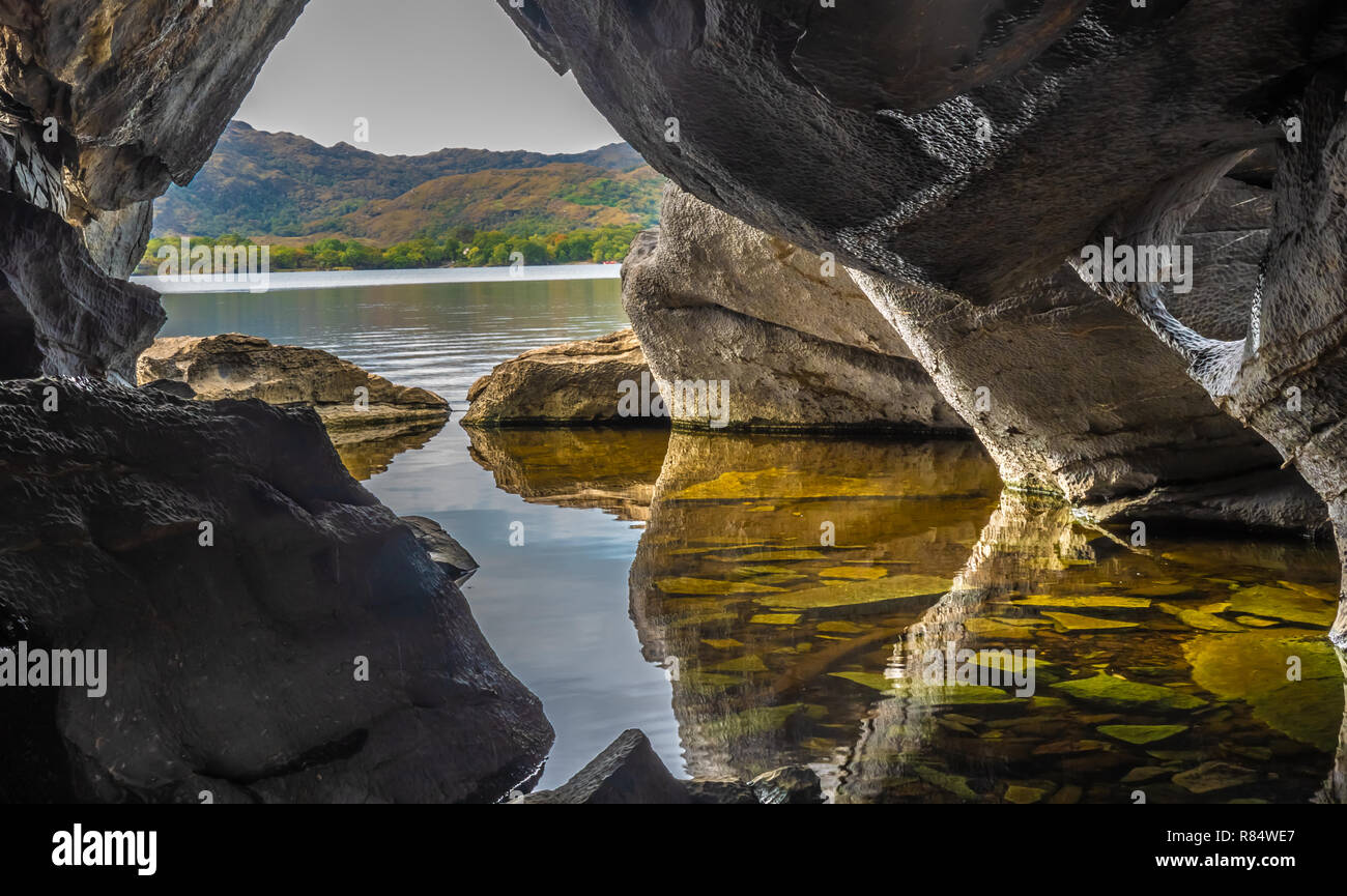 The Colleen Bawn Rock, Muckross Lake, Killarney National Park, County ...