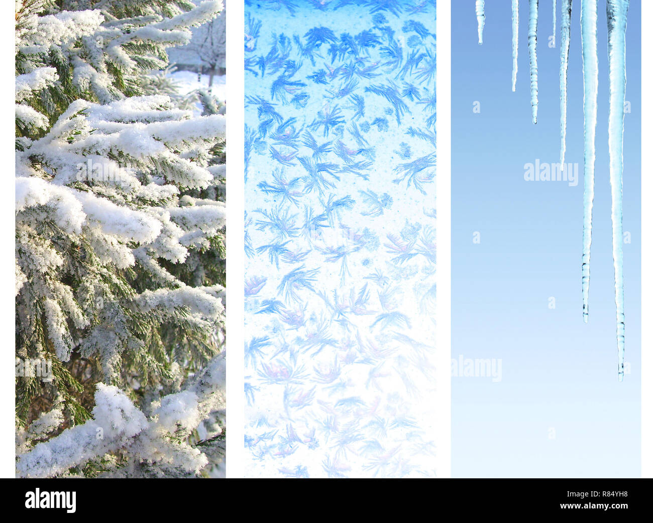 Collection of vertical winter banners Stock Photo - Alamy
