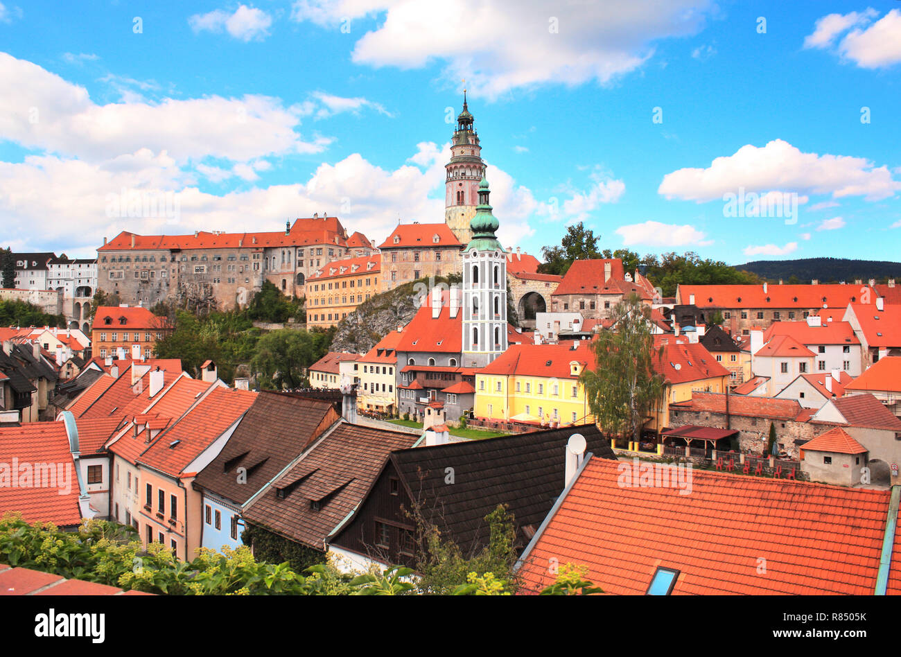 View of old Bohemian city Cesky Krumlov, Czech Republic Stock Photo - Alamy