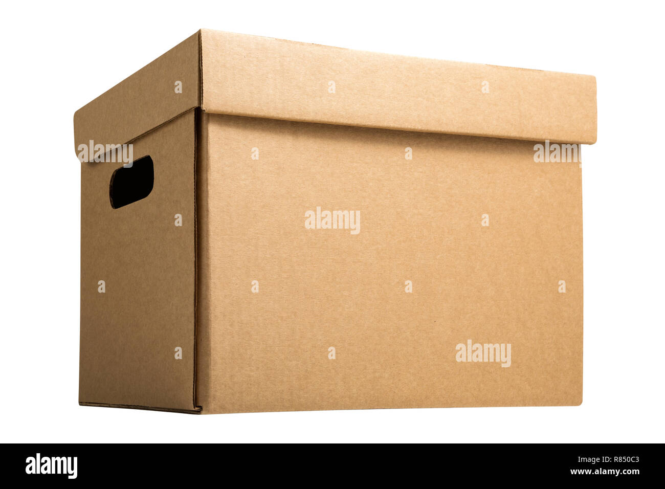 Cardboard archive storage box isolated on white background Stock Photo ...