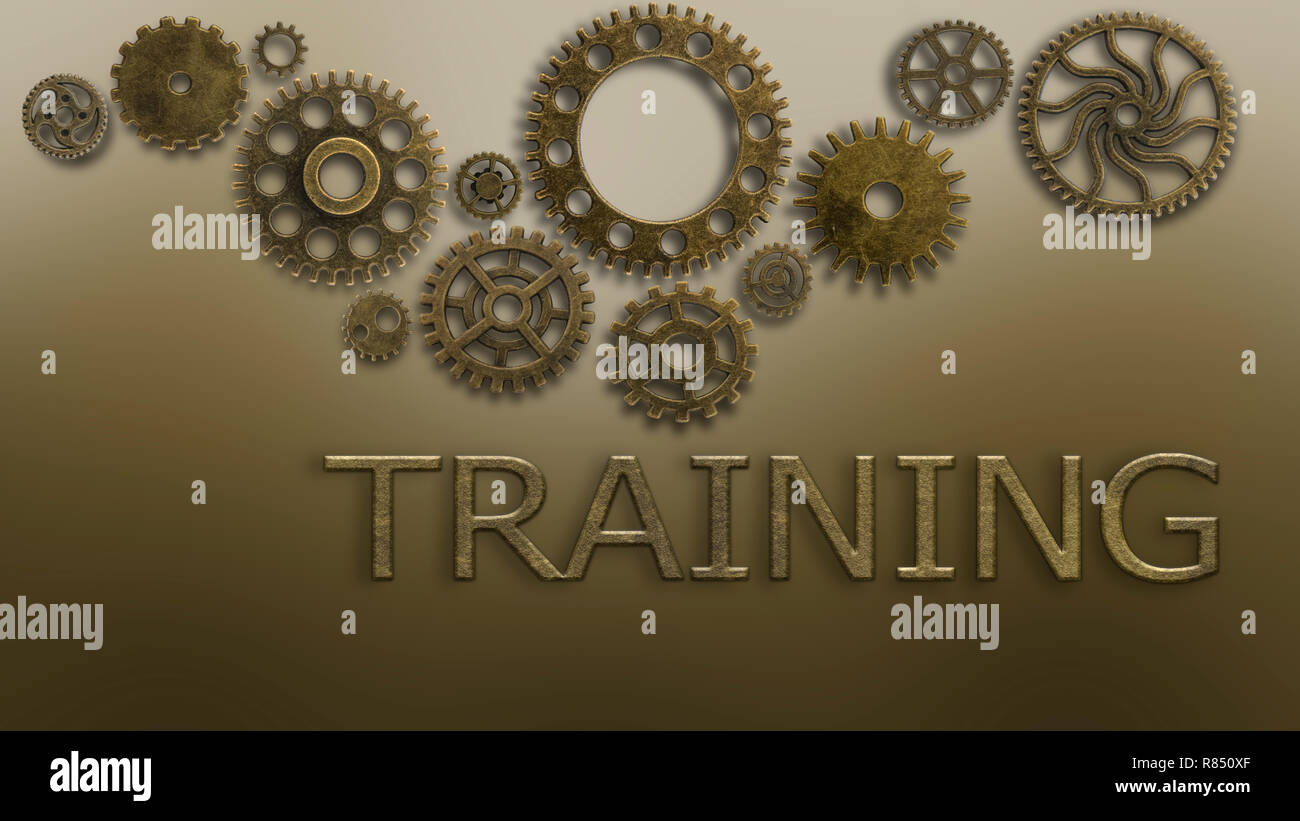 Training concept text, Innovation Computer Data Cogs Technology ...