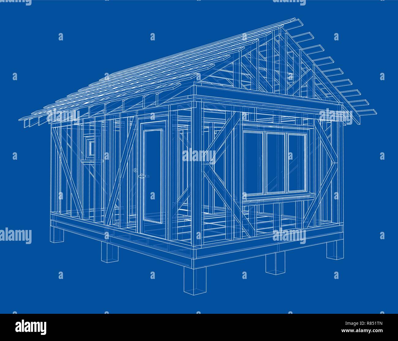 Private House Sketch Vector Stock Vector Image And Art Alamy