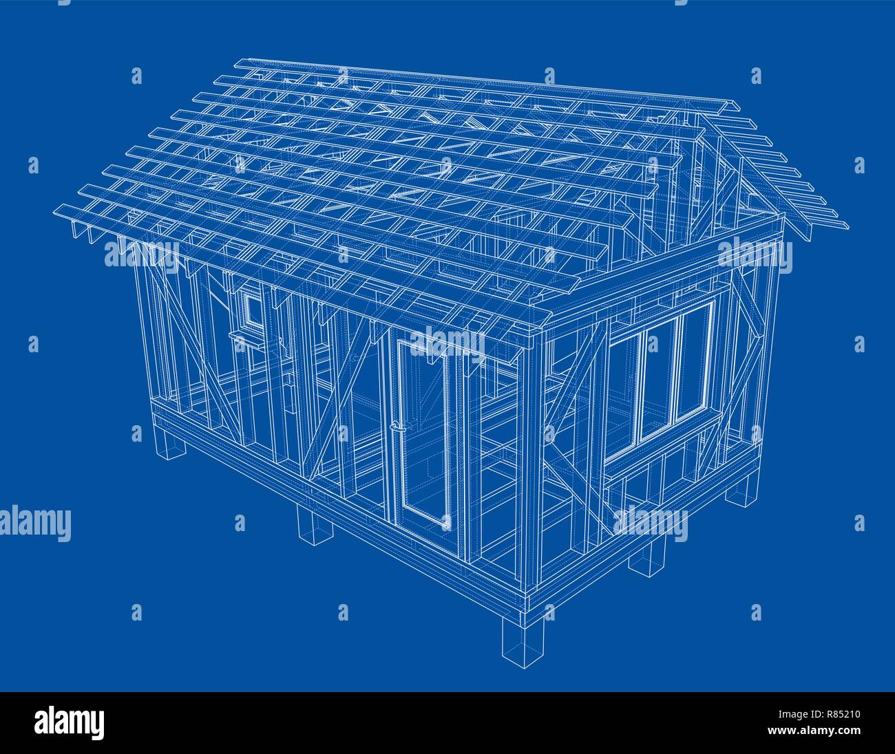 Private House Sketch Vector Stock Vector Image And Art Alamy