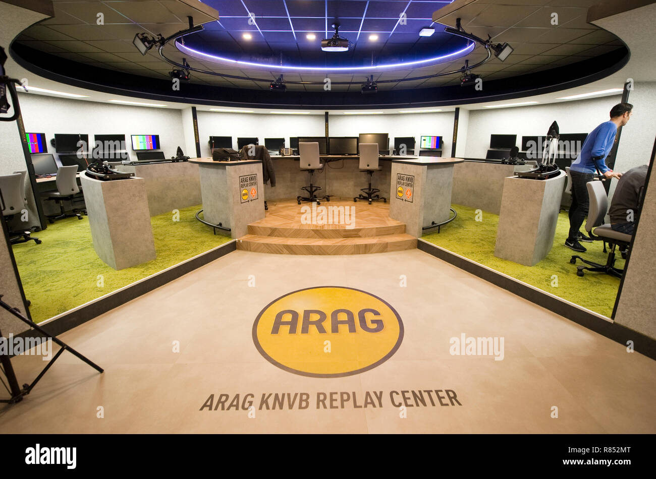 The 'Arag KNVB Replay Center' at the headquarters of the Dutch soccer ...