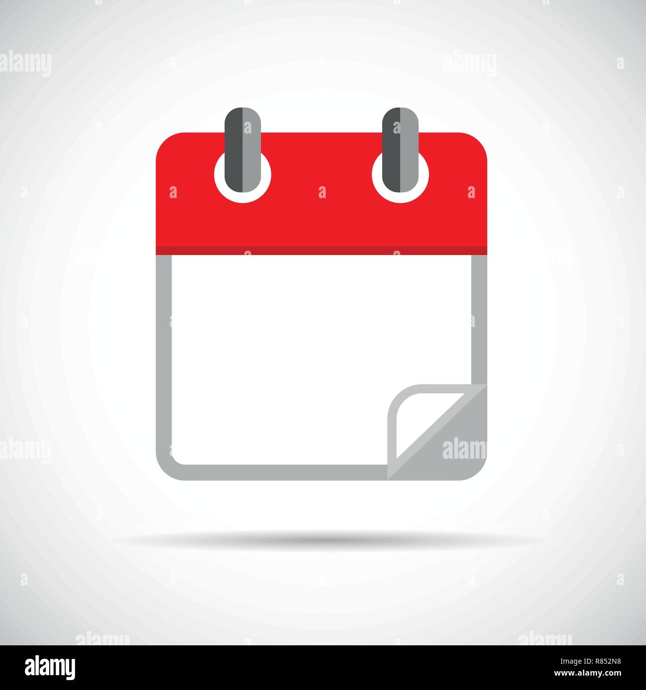 red blank calendar icon vector illustration EPS10 Stock Vector Image ...