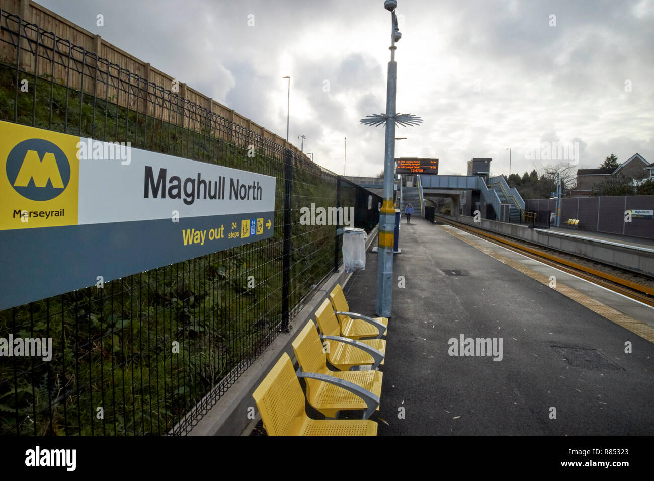 Maghull north train station platform merseyside england uk Stock Photo ...