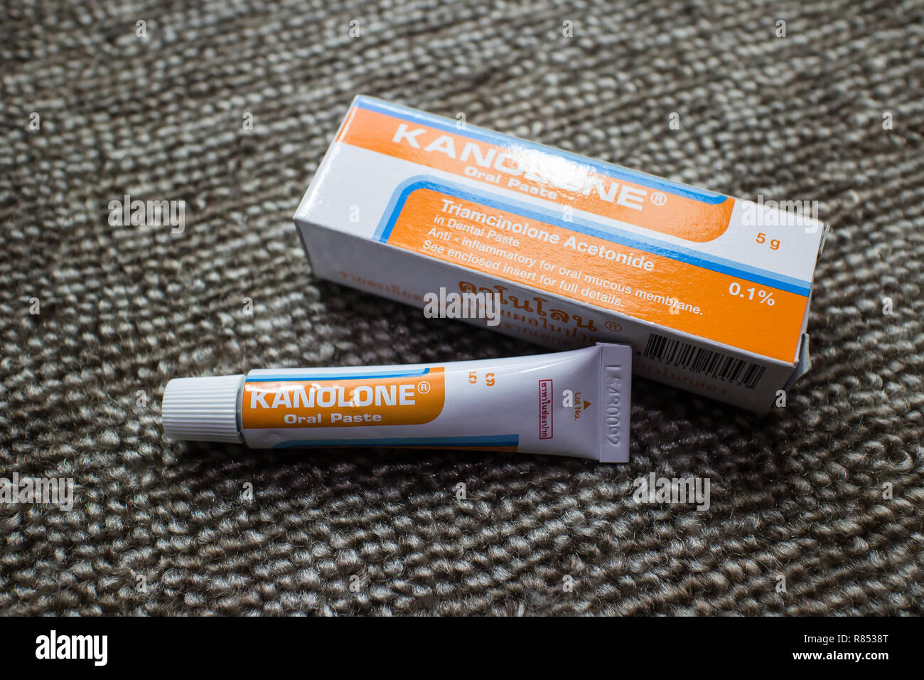 Chiangmai, Thailand - December 13 2018: Product shot of Kanolone oral ...