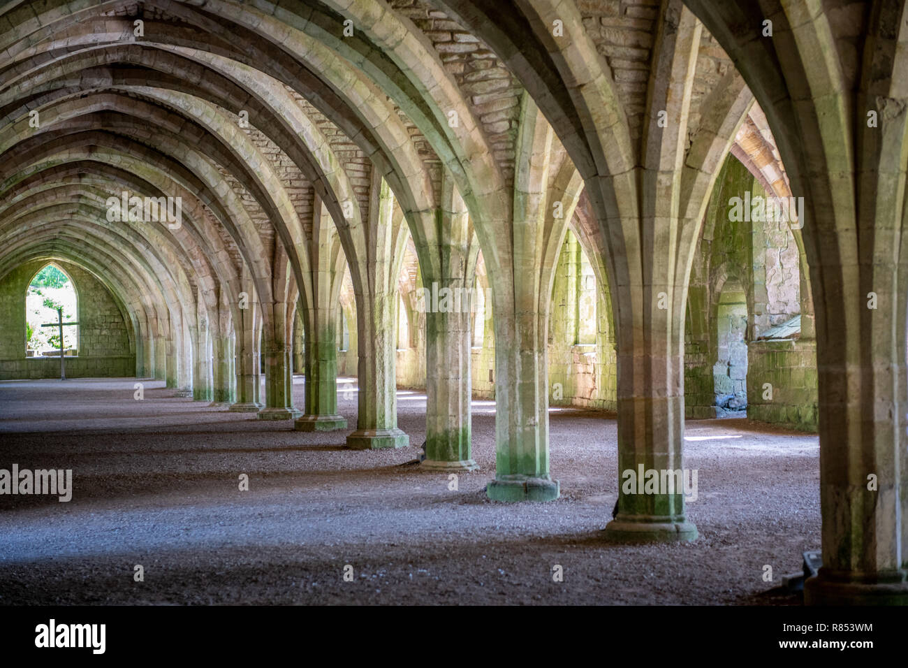 Dozens of columns help to produce supportive rib vaulted ceilings ...
