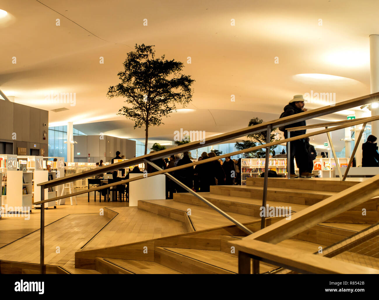 Inside the Helsinki Central Library "Oodi Stock Photo - Alamy