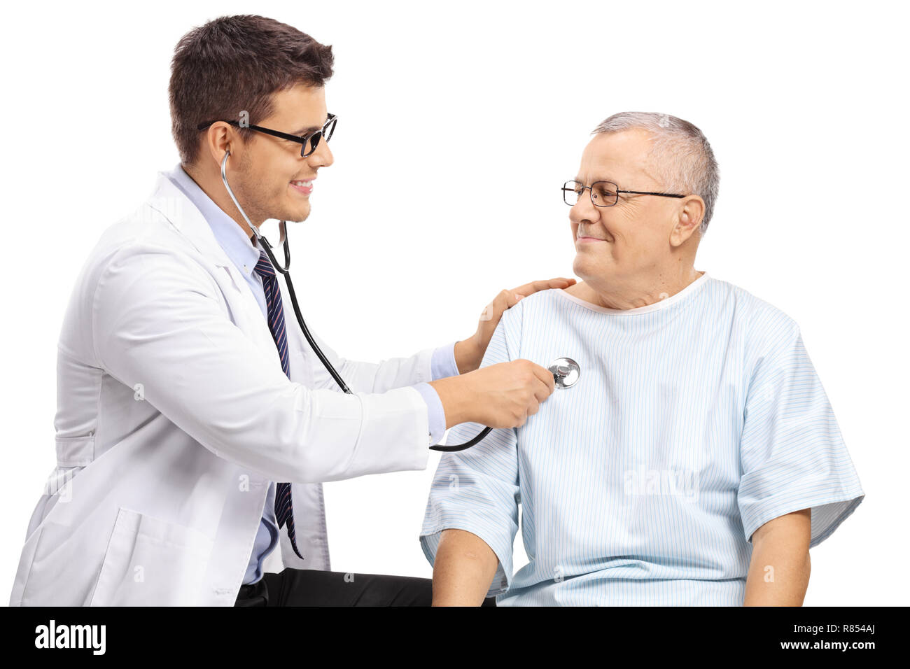Doctor using a stethoscope hi-res stock photography and images - Alamy