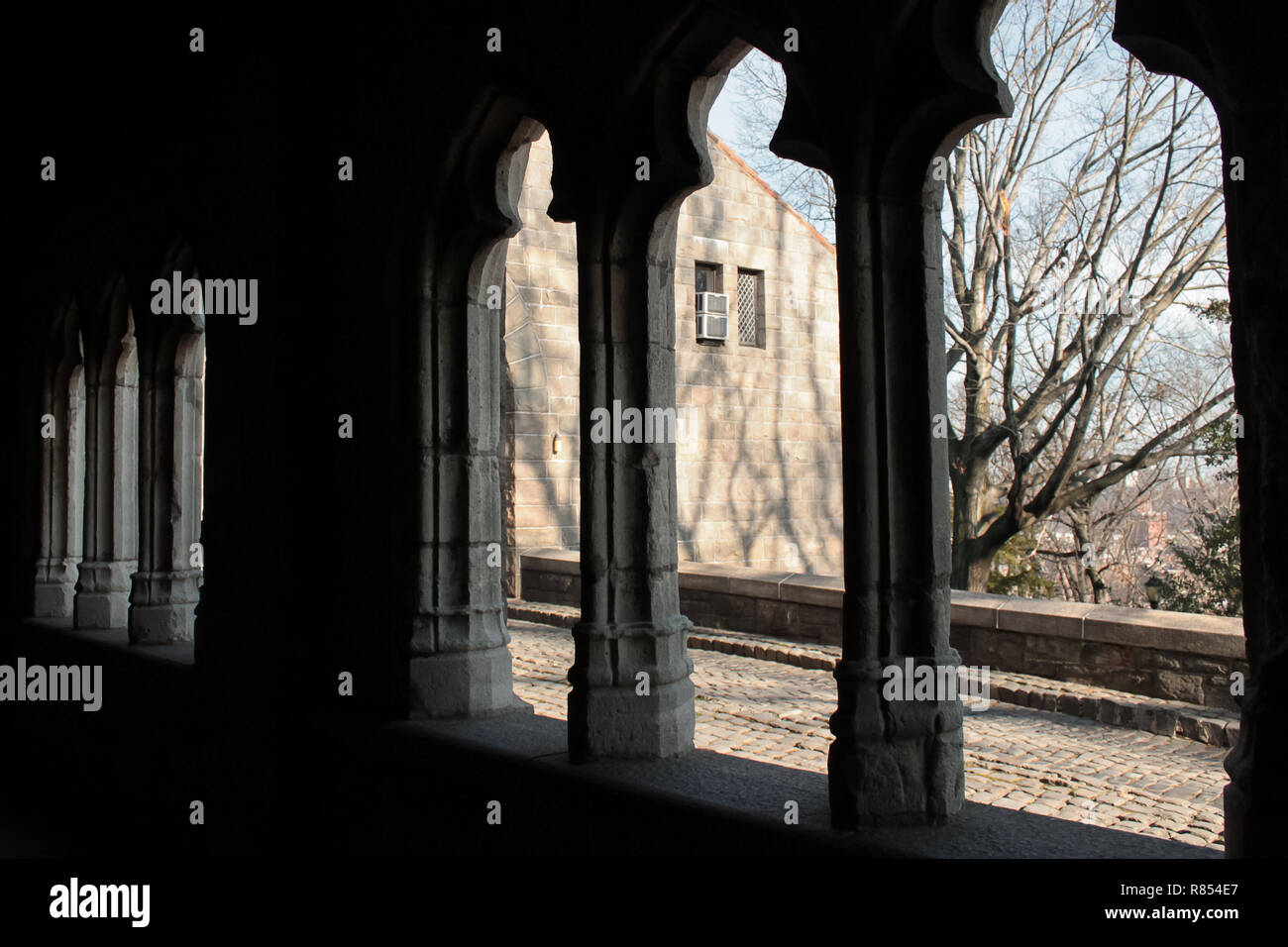 Moorish arches in an old European city Stock Photo - Alamy