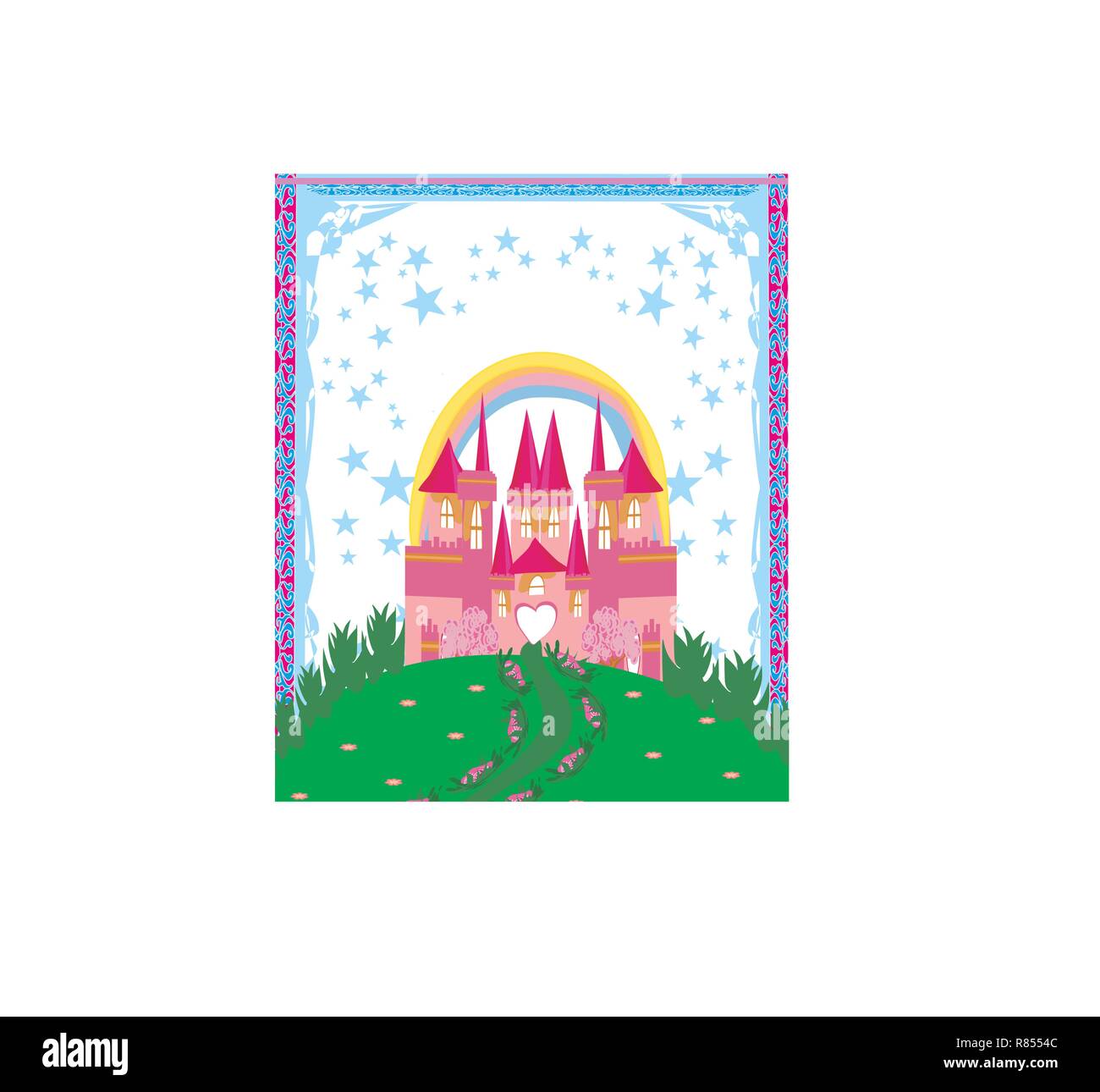 Magic Fairy Tale Princess Castle - frame Stock Vector Image & Art - Alamy