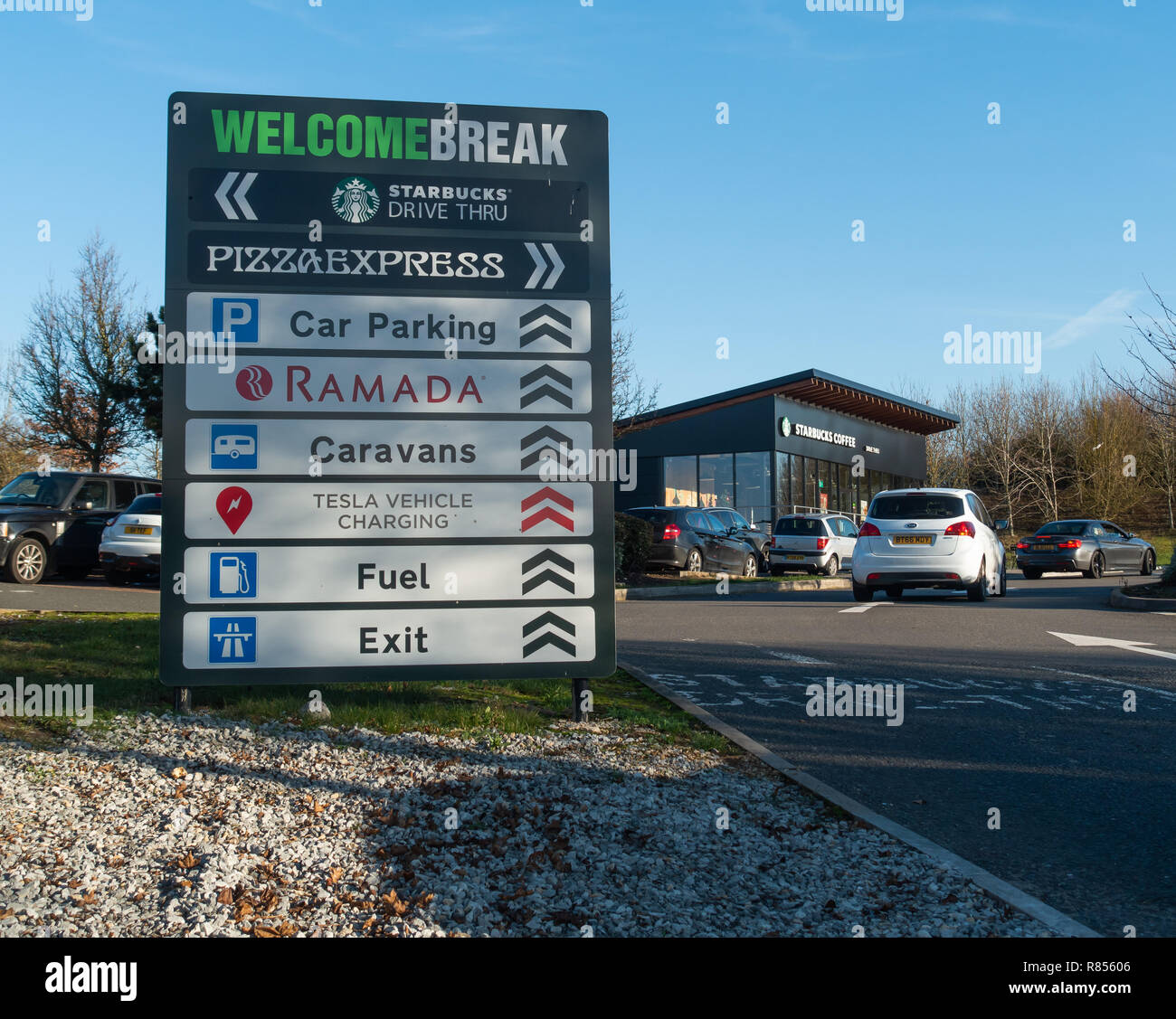 Oxford M40 Motorway Service Station incorporating Starbuck drive thru ...