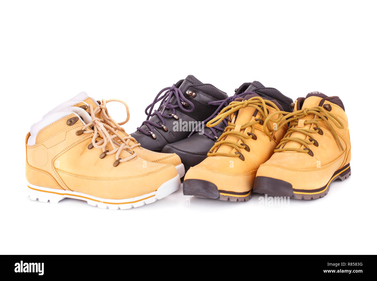 Stylish boots isolated on white background Stock Photo - Alamy