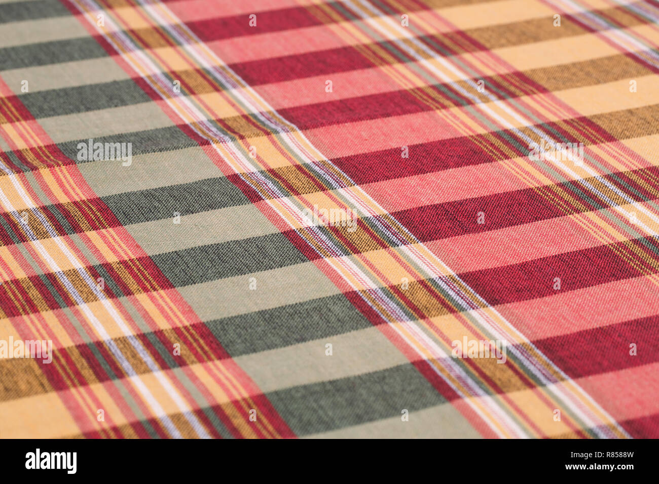 Striped tablecloth texture as a background, closeup picture Stock Photo ...