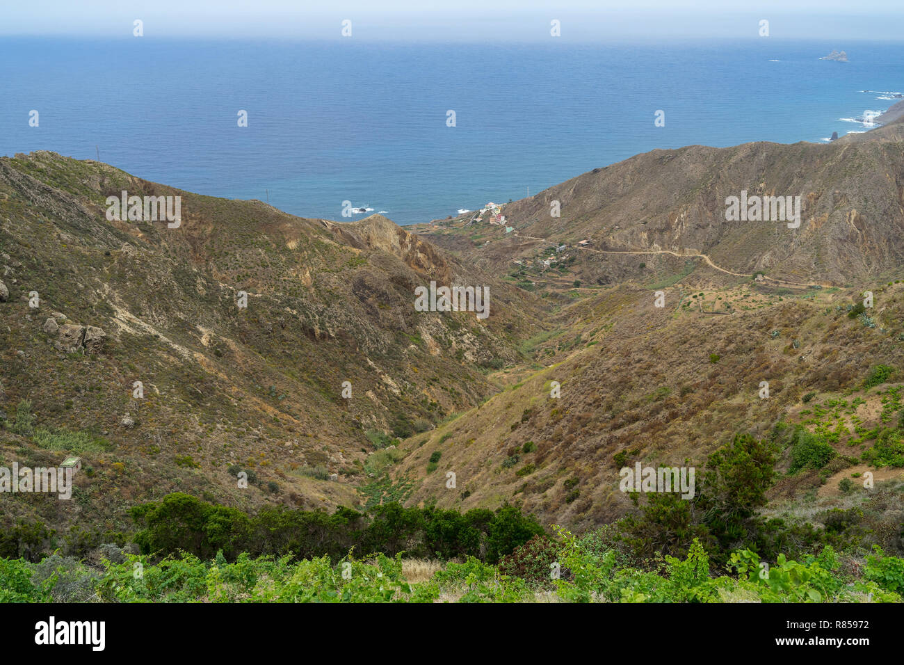View of the mountains of the northern part of Tenerife. Canary Islands ...