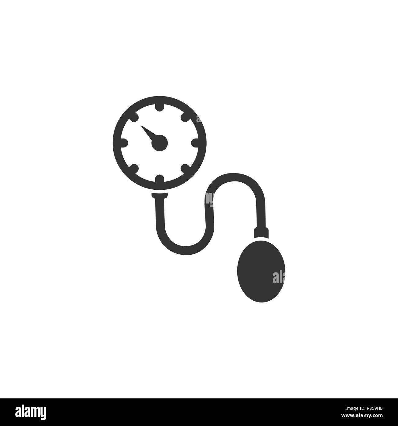 Medical tonometer icon on a white background. Blood pressure check ...