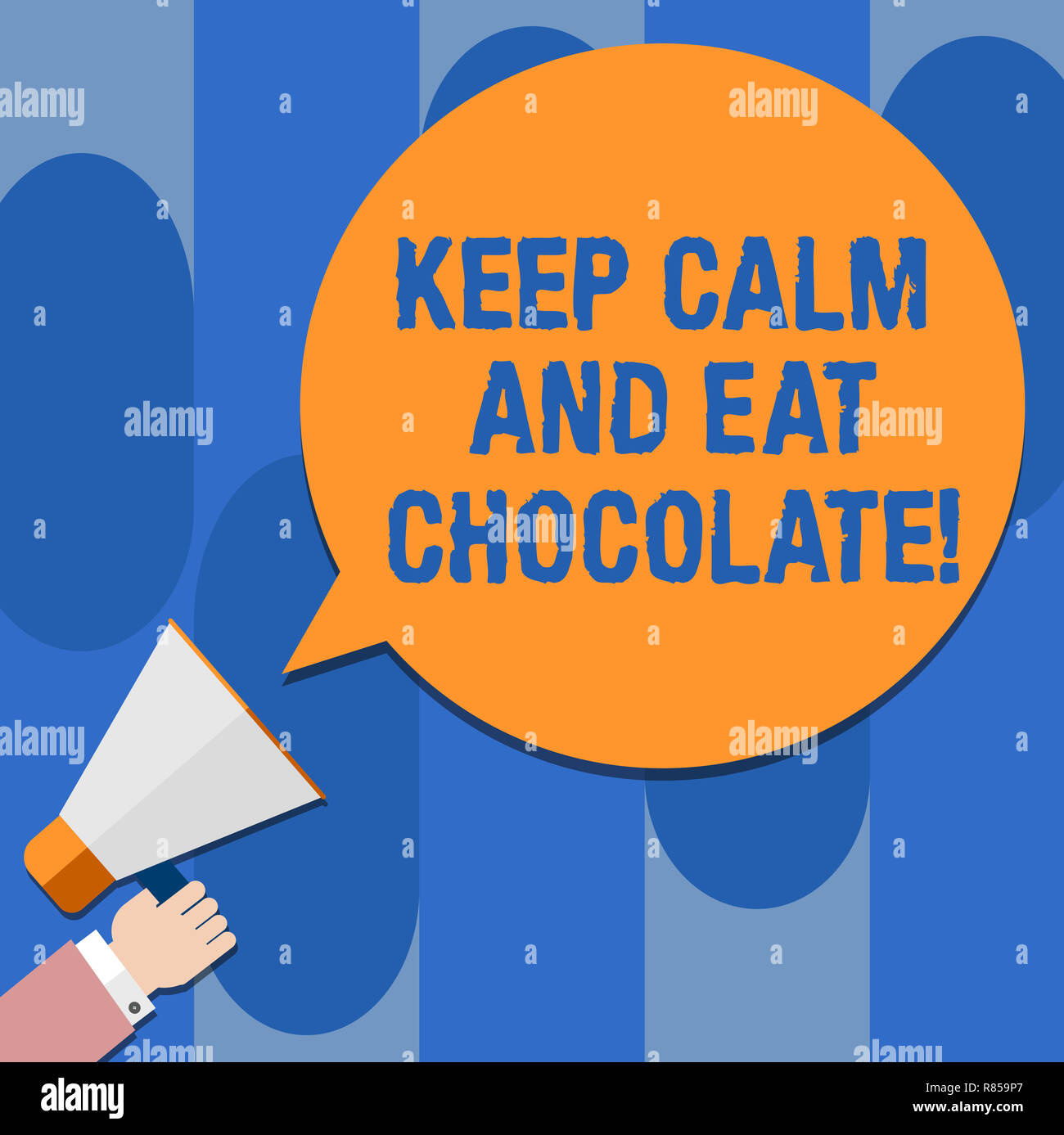 Writing note showing Keep Calm And Eat Chocolate. Business photo ...