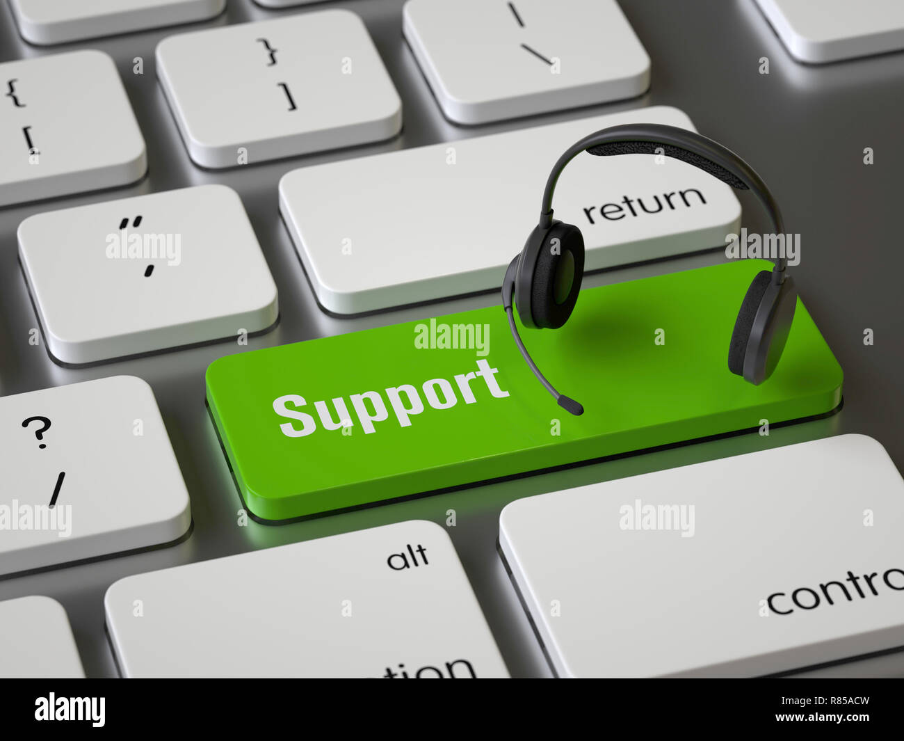 Support key on the keyboard, 3d rendering,conceptual image Stock Photo ...