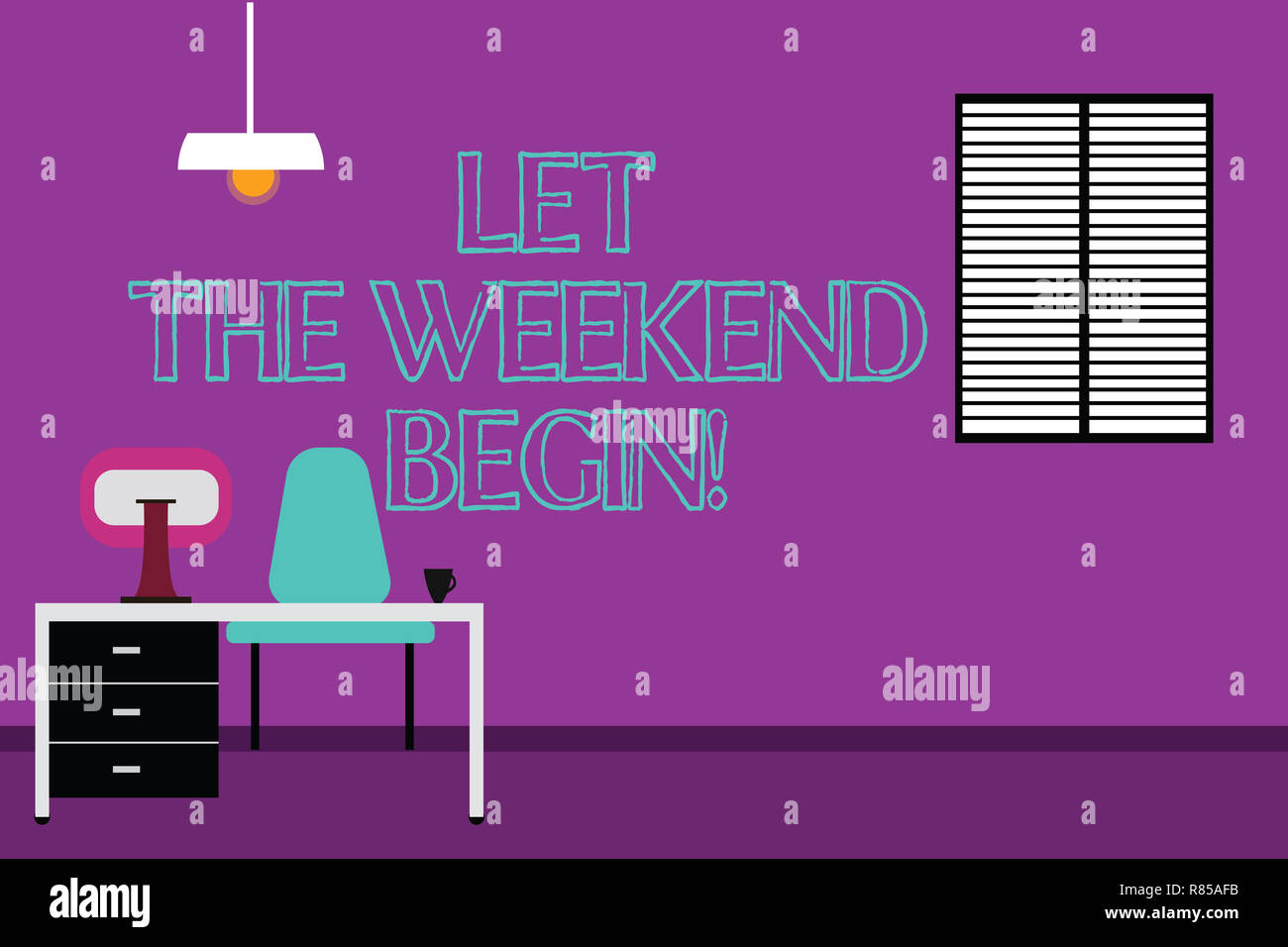 Handwriting text writing Let The Weekend Begin. Concept meaning Start ...