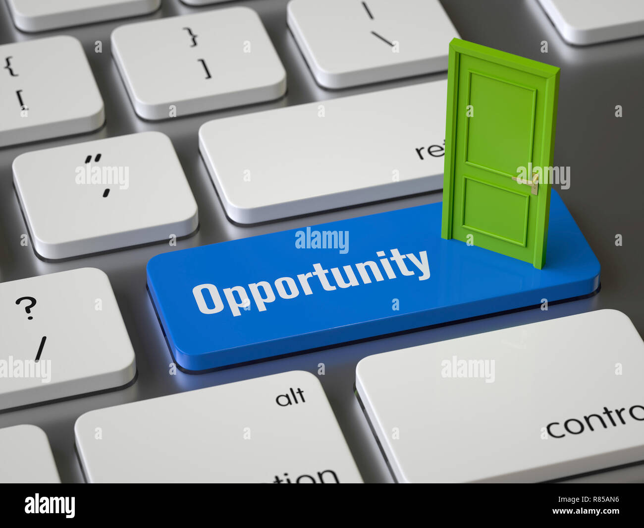 Opportunity key on the keyboard, 3d rendering,conceptual image Stock ...