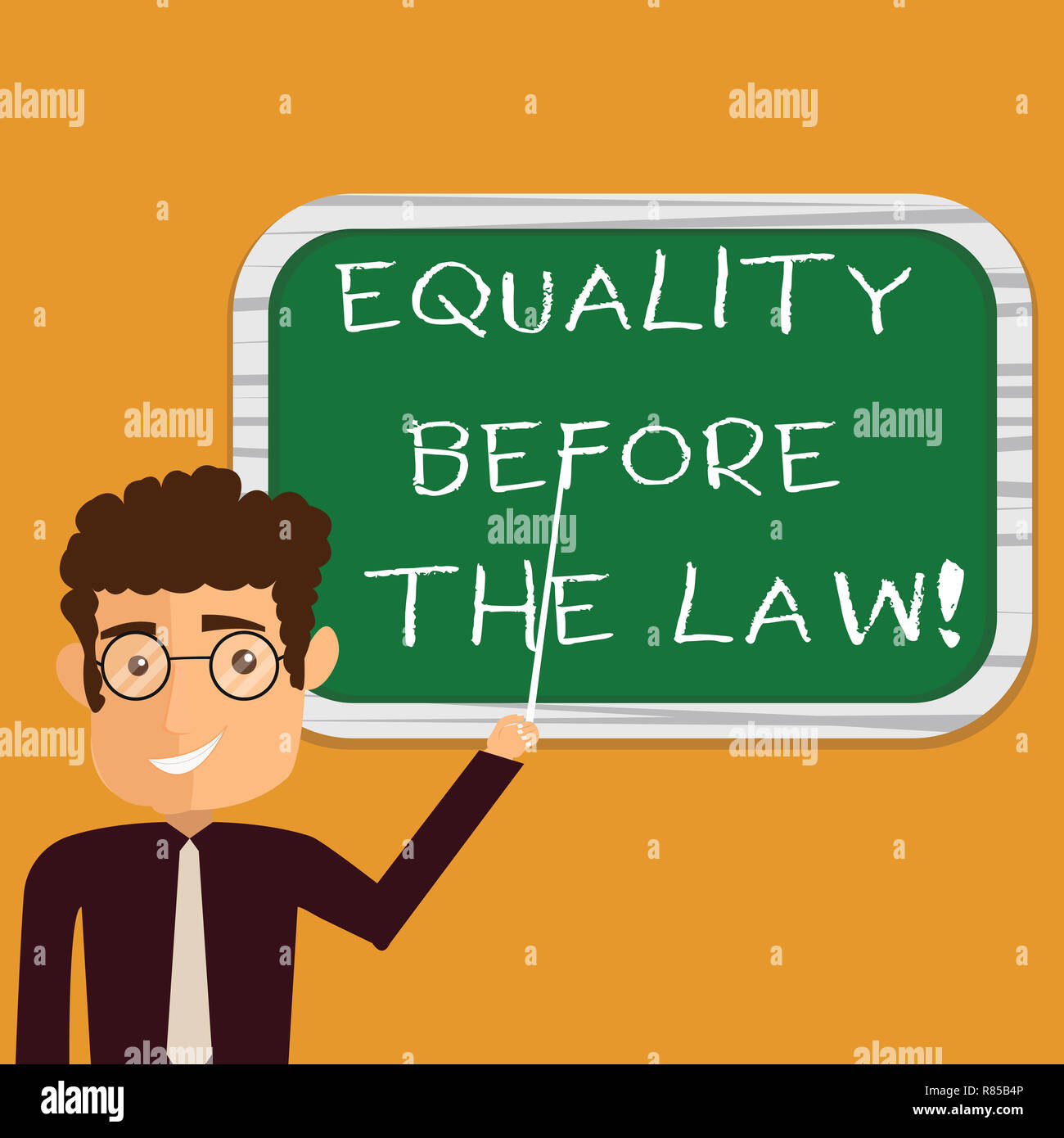 Conceptual hand writing showing Equality Before The Law. Business photo ...