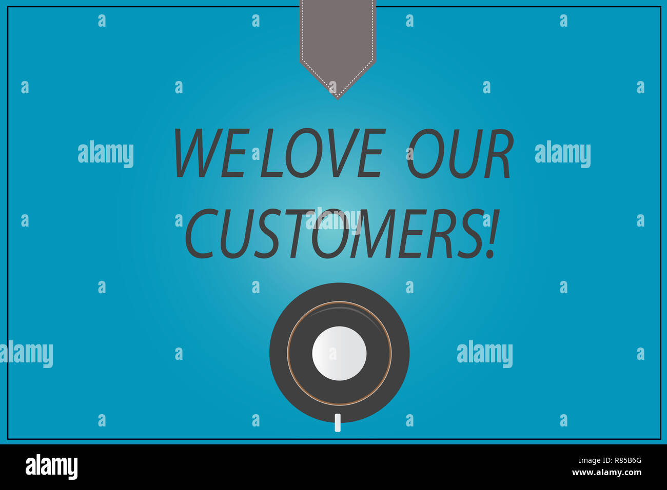 Word writing text We Love Our Customers. Business concept for ...