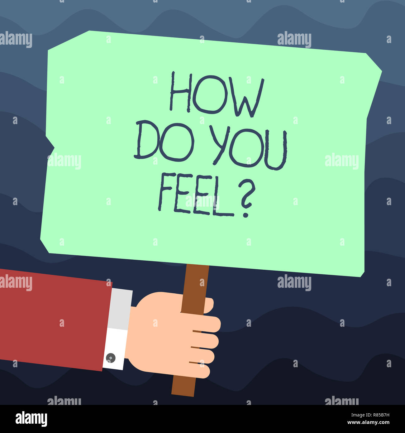Text sign showing How Do You Feelquestion. Conceptual photo Tell us ...