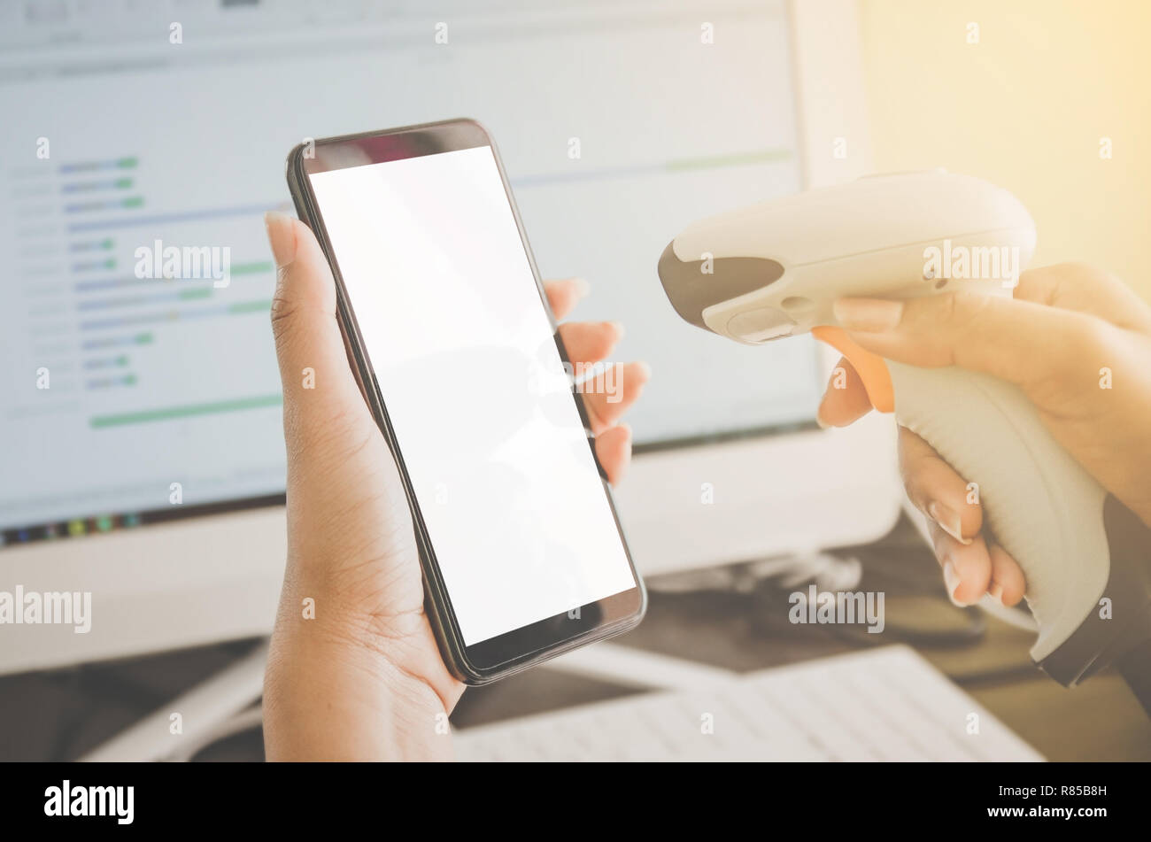 Concept of shopping, financial, payment and business, White screen ...